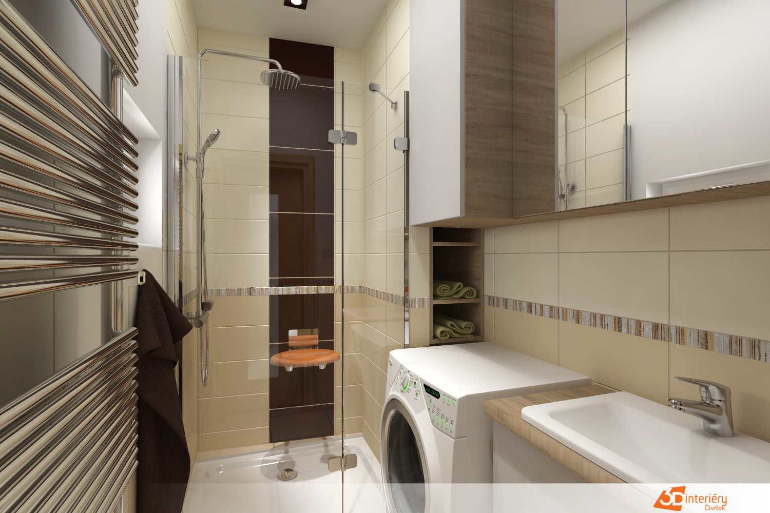 Malá koupelna - bytovy-architekt-3d.cz