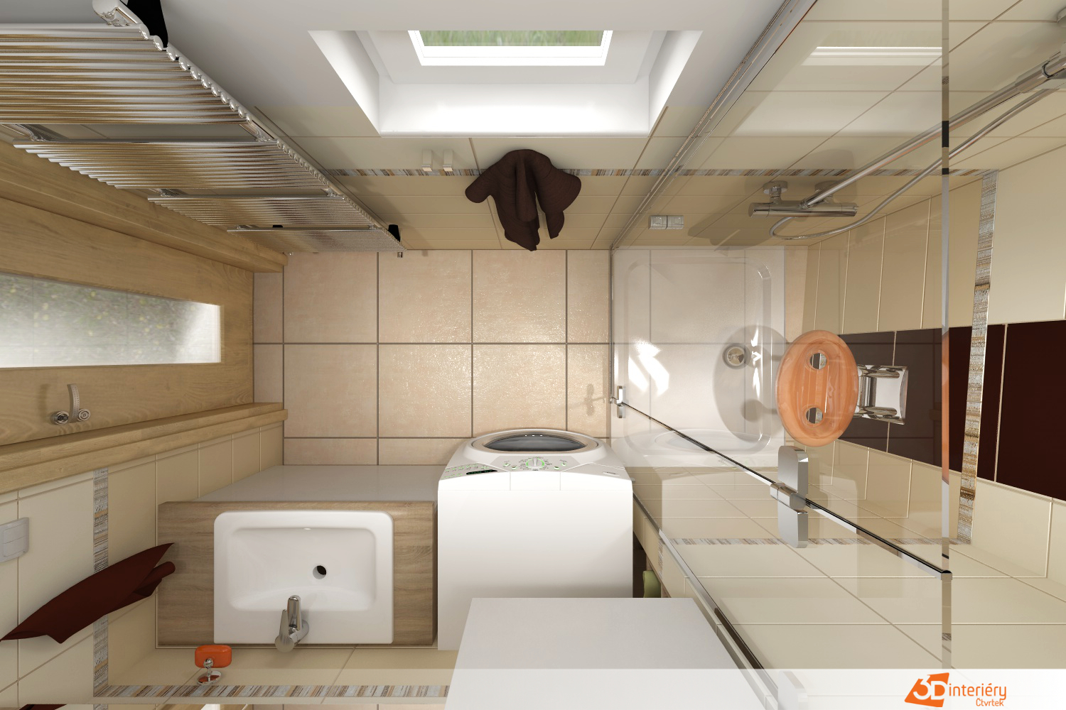 Malá koupelna - bytovy-architekt-3d.cz